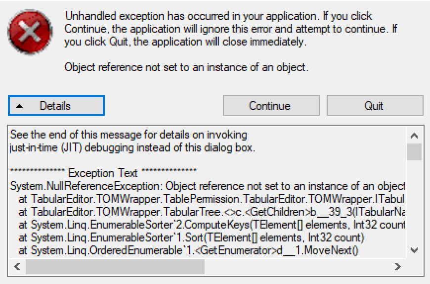 Undo causes crash (after advanced scripting) · Issue #647 · TabularEditor/TabularEditor · GitHub