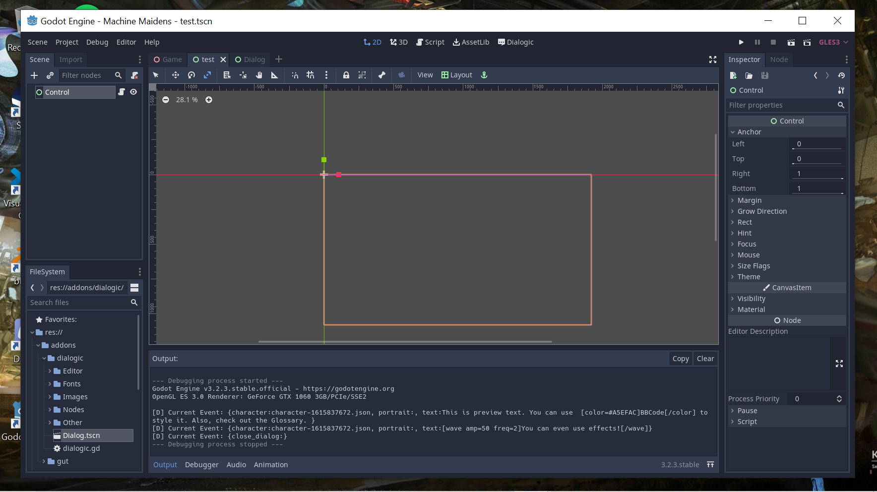Dialog Box Not Appearing In The Correct Position · Issue 82 · Dialogic Godotdialogic · Github