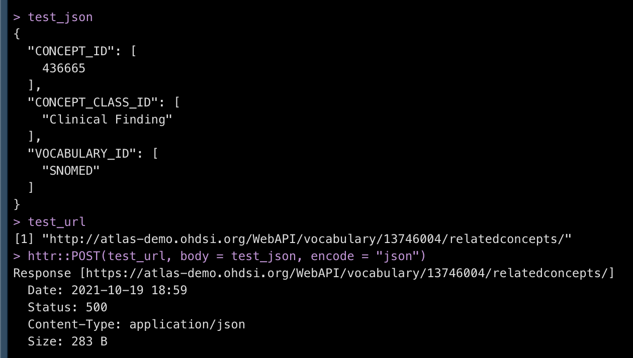 POST Request Failing on Previously Working Queries to ATLAS Demo ...
