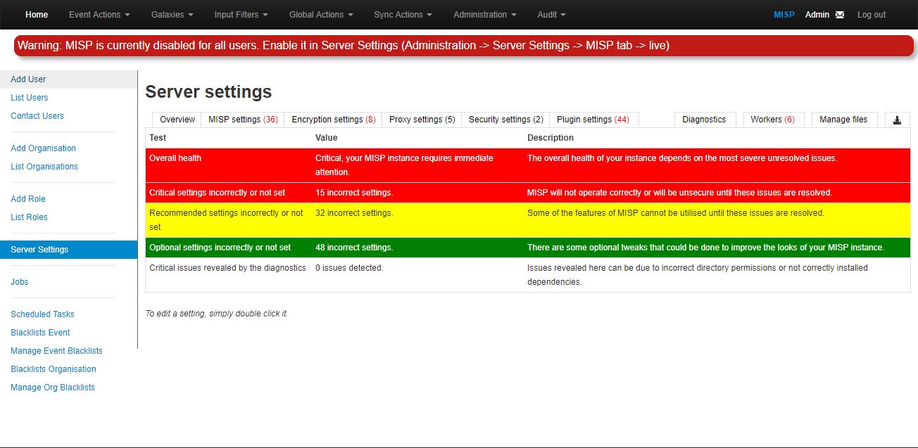 Error After Installation · Issue #2354 · MISP/MISP · GitHub