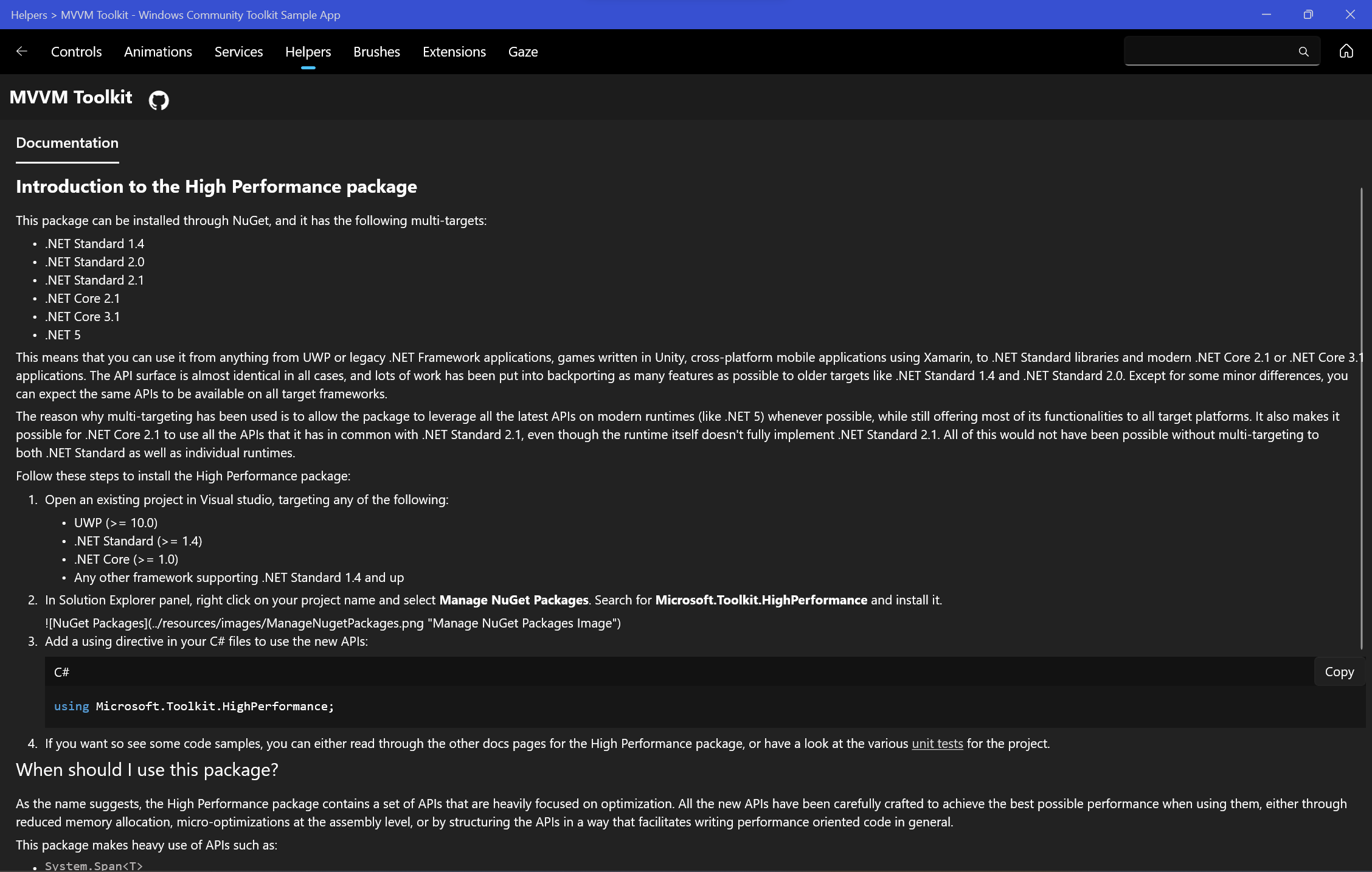 Mvvm Toolkit In Sample App Shows Introduction For High Performance Package 路 Issue 4545
