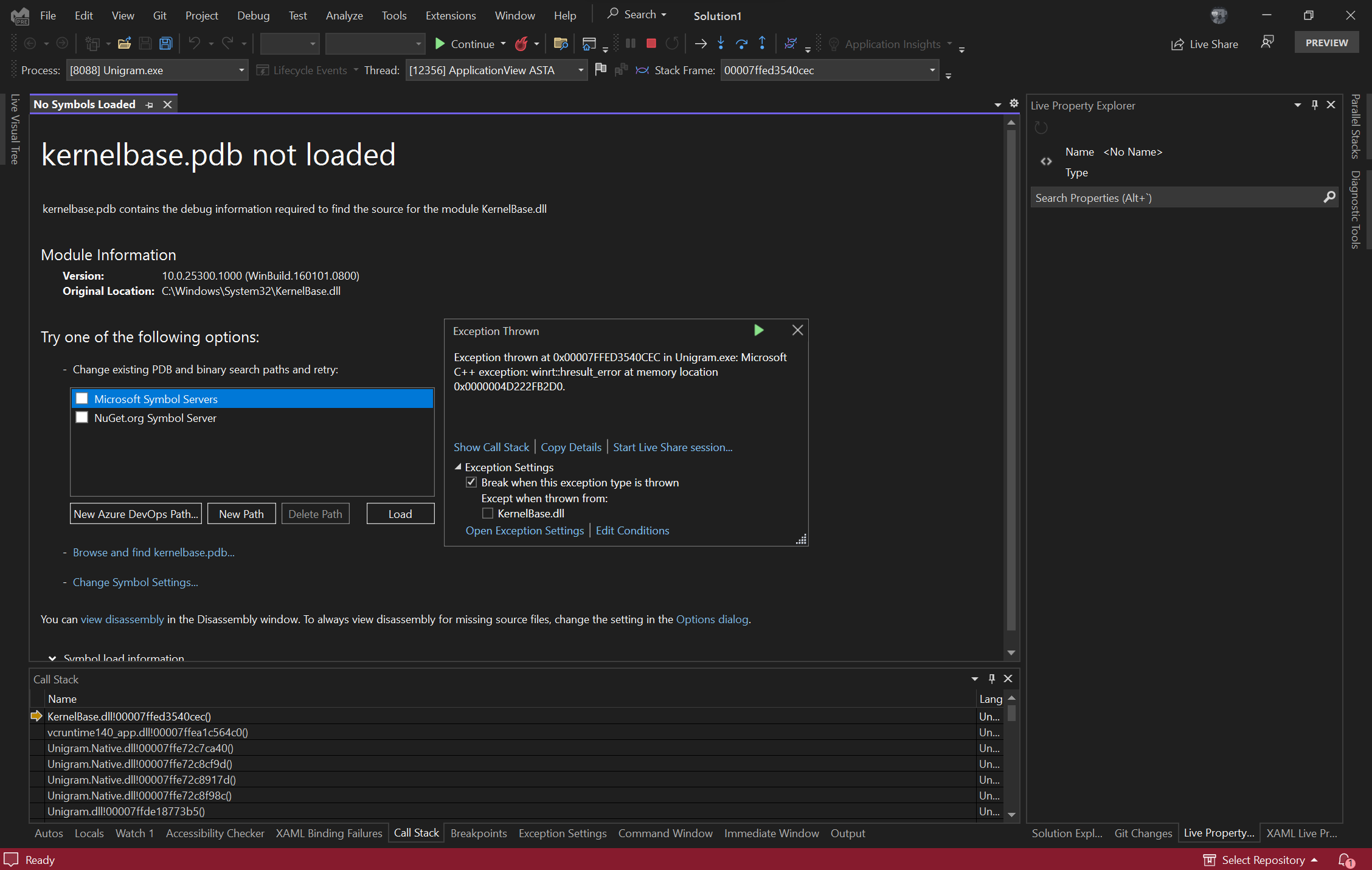 Unigram crashes on launch (for authenticated users) · Issue #2976 · UnigramDev/Unigram · GitHub