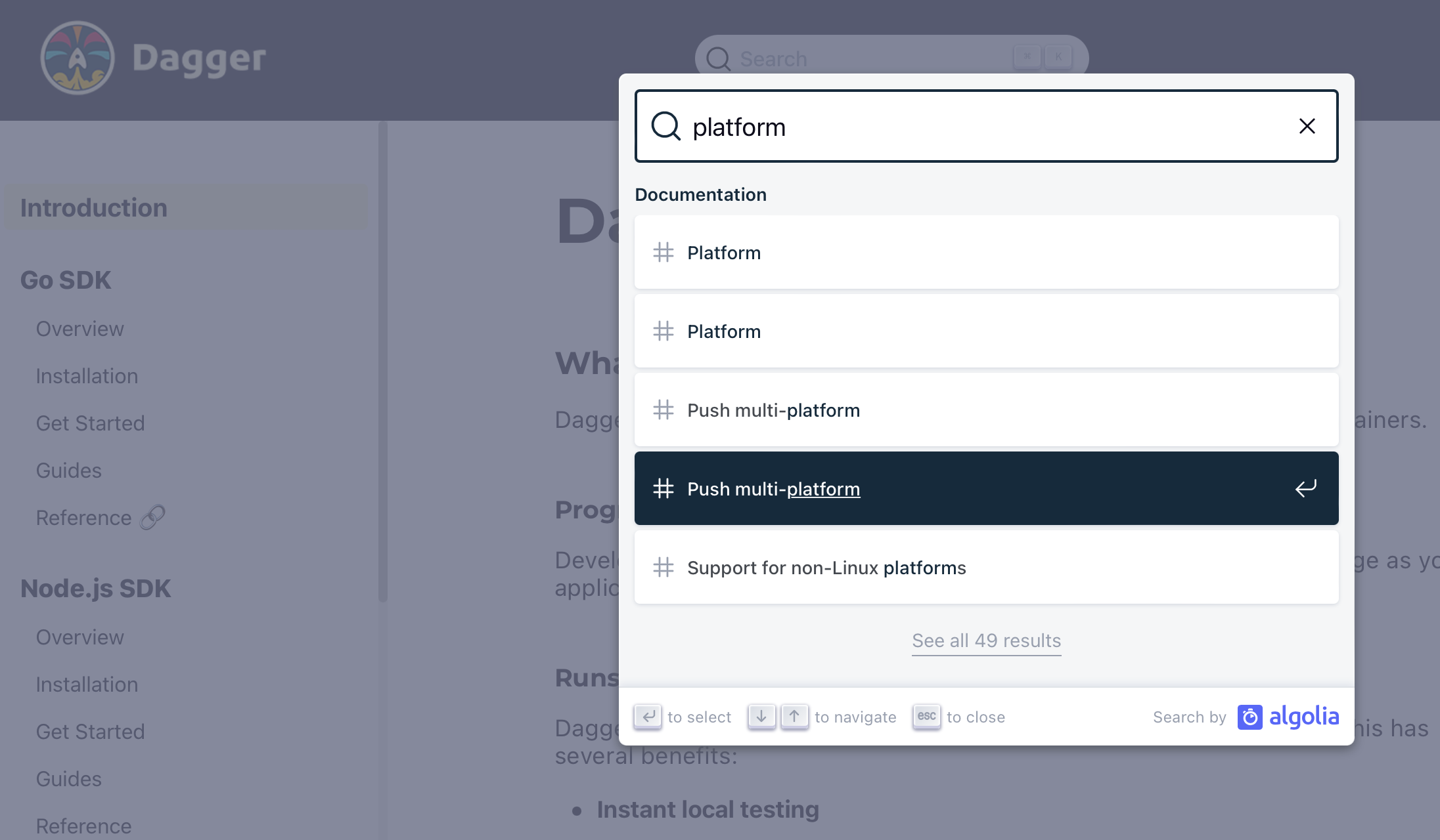 Docs search sometimes sends to old docs · Issue #4304 · dagger/dagger · GitHub