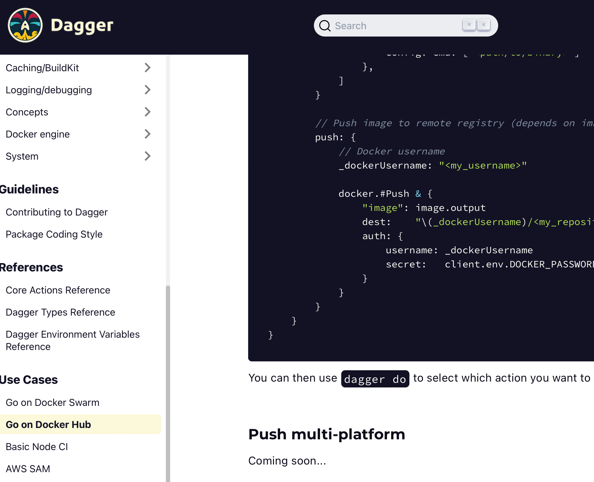 Docs search sometimes sends to old docs · Issue #4304 · dagger/dagger · GitHub