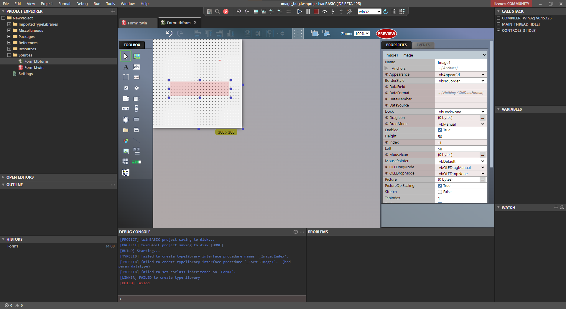 Unable To Compile From Beta 125 · Issue 1192 · Twinbasic Twinbasic · Github