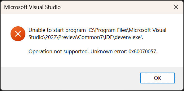 Get 0x80070057 · Issue #240 · microsoft/VSExtensibility · GitHub