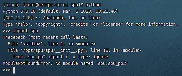 pip install spu之后import spu报错 · Issue #183 · secretflow/spu · GitHub
