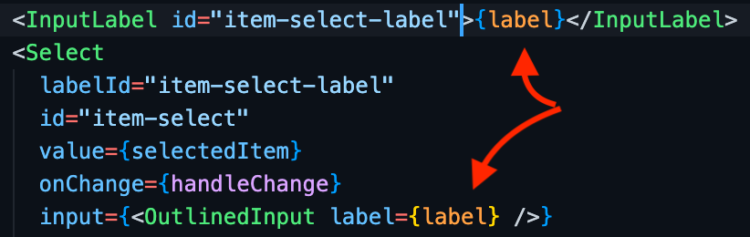[Select] Outlined component's label has no background fill (looks ...