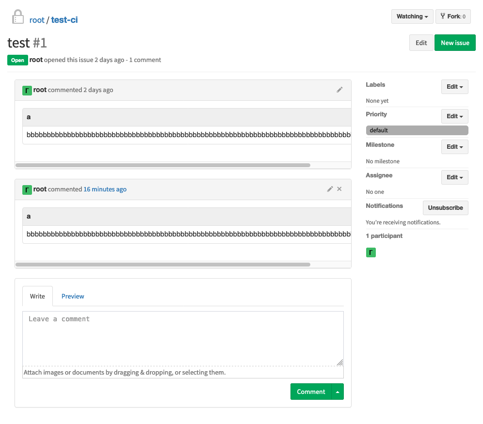 In issue comments, Markdown tables are displayed overflowing on the ...