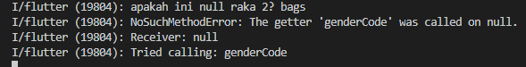 How To Fix Nosuchmethoderror The Getter Gendercode Was Called On Null · Issue 48801 8934