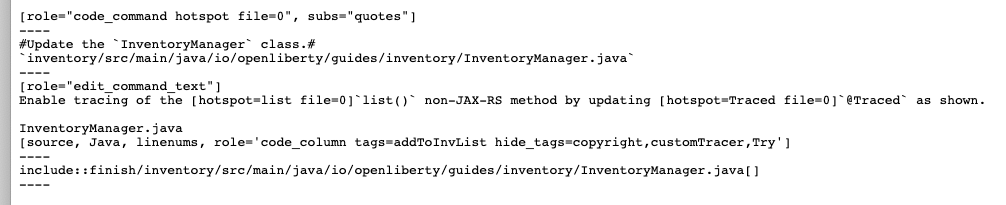 Wrong code provided to replace file · Issue #141 · OpenLiberty/cloud-hosted-guide-converter · GitHub