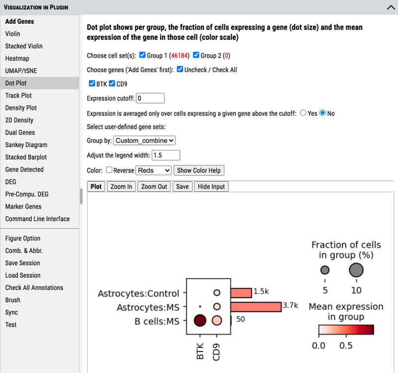 can you add spilt by and group by to dot plot ? · Issue #36 · interactivereport/cellxgene_VIP ...