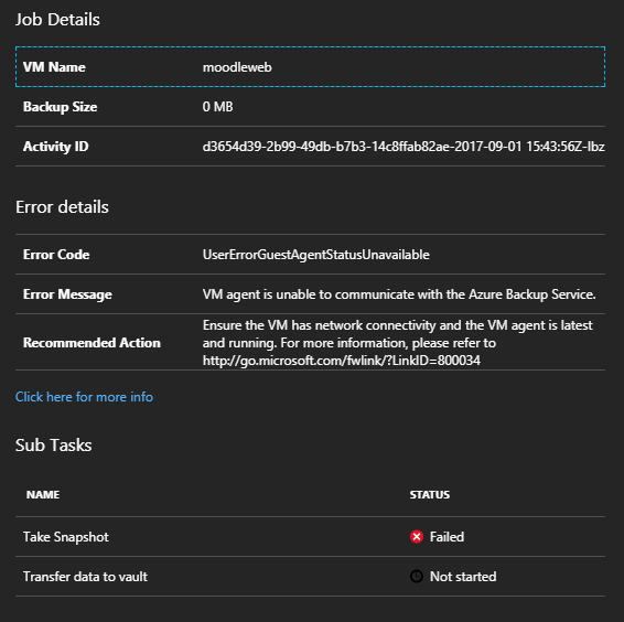 Backup failure alert has been activated · Issue #871 · Azure/WALinuxAgent · GitHub