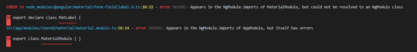 Appears In The Ngmoduleimports Of But Could Not Be Resolved To An Ngmodule Class · Issue 