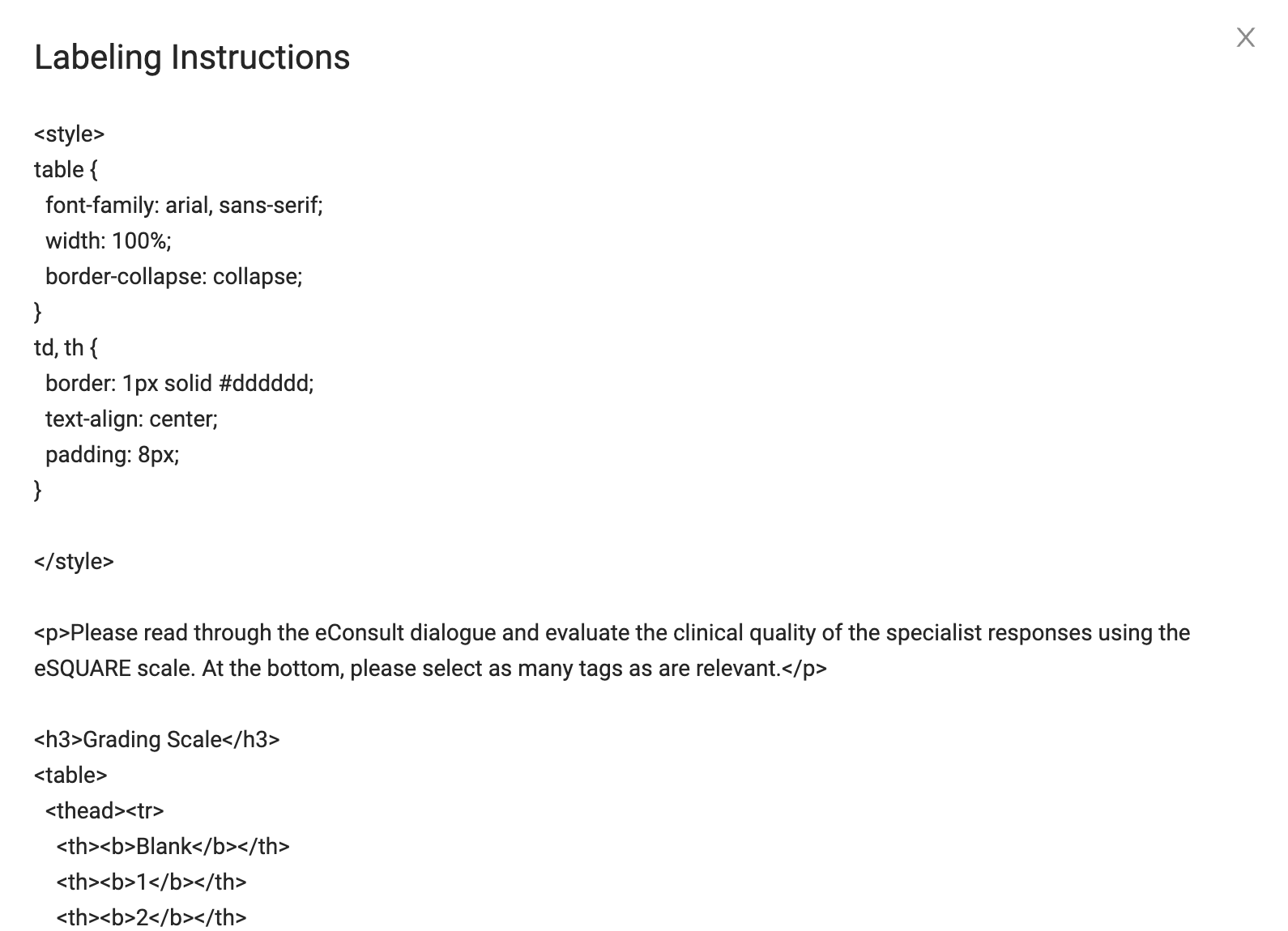 Labeling Instructions are being displayed as raw HTML in Label Studio Enterprise · Issue #4559 ...