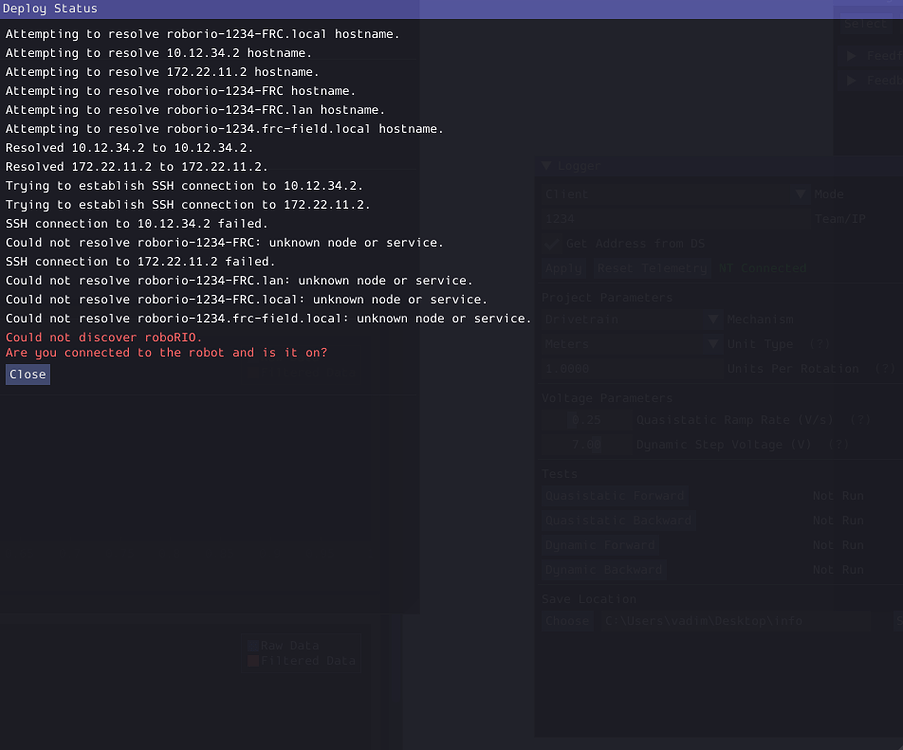 Not deployed robot projects on sysid. My team using vmx-pi · Issue #4106 · wpilibsuite/allwpilib ...
