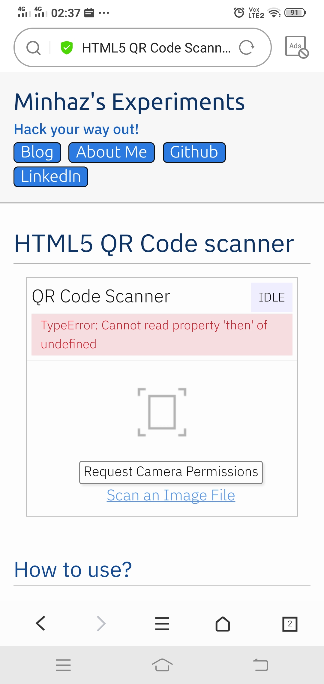 TypeError: cannot read property 'then' of undefined · Issue #157 · mebjas/html5-qrcode · GitHub