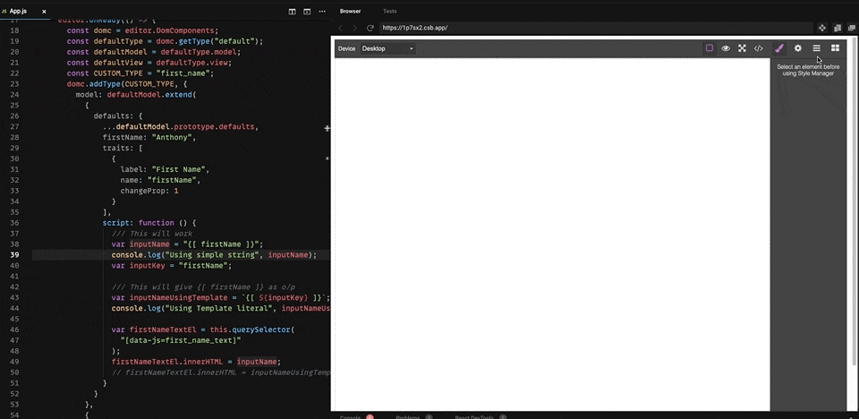 Bug Cant Parse Trait Values Using Template Literalsstring Interpolation · Issue 4416 2598