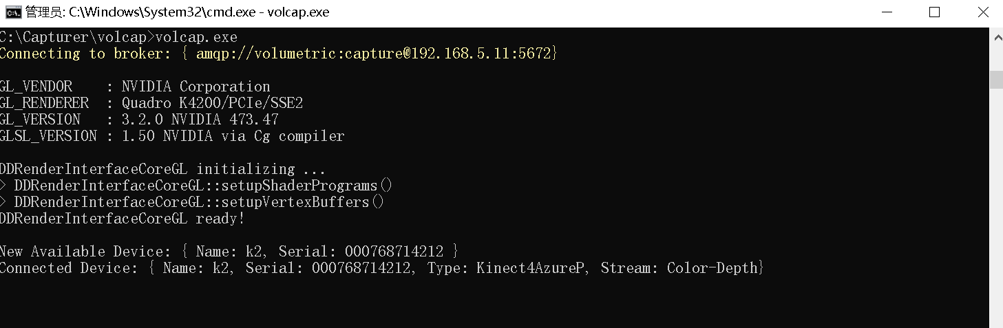 I connect as required, but I can't see the image · Issue #77 · VCL3D/VolumetricCapture · GitHub