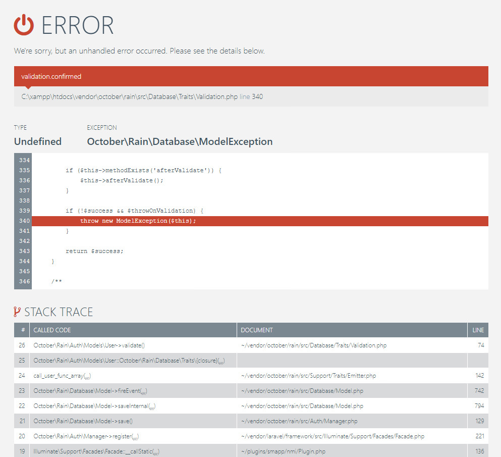 BackendAuth::register usage · Issue #5313 · octobercms/october · GitHub