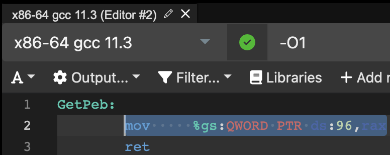 [BUG]: Output Link to binary change assembly code · Issue #4785 · compiler-explorer/compiler ...