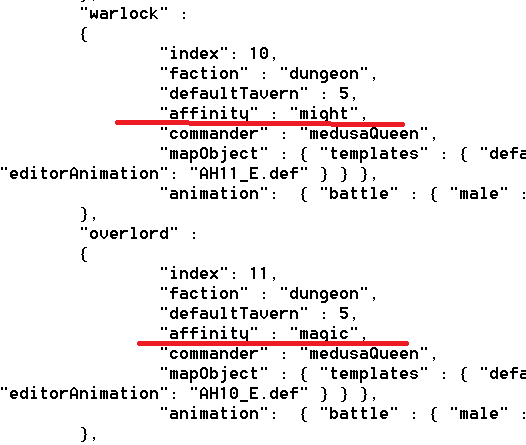 Wrong affinities of Dungeon classes. · Issue #1791 · vcmi/vcmi · GitHub