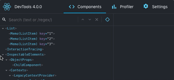 Trees aren't collapsible? · Issue #105 · bvaughn/react-devtools-experimental · GitHub