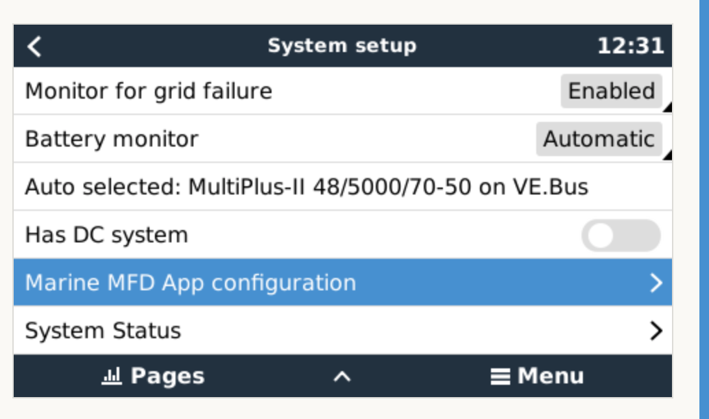 Marine MFD app configuration menu · Issue #708 · victronenergy/venus ...
