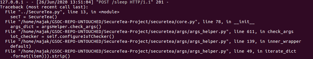 GUI component throws error · Issue #255 · OWASP/SecureTea-Project · GitHub