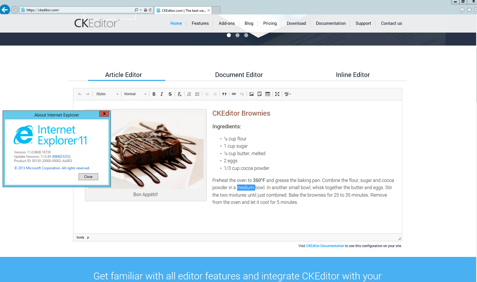 Toolbar does not work in IE 11 on Windows Server · Issue #794 · ckeditor/ckeditor4 · GitHub