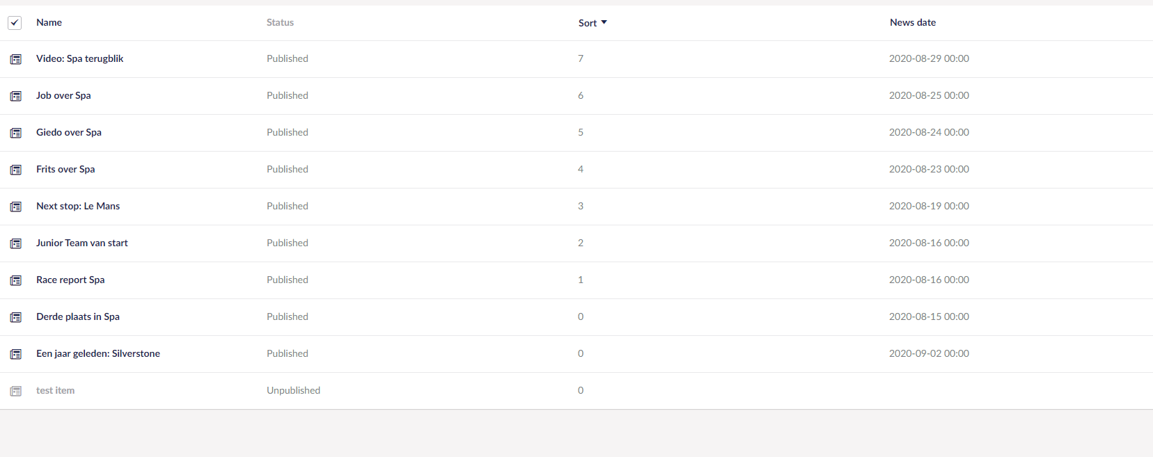 Sortorder not correctly set in listview · Issue #8796 · umbraco/Umbraco-CMS · GitHub