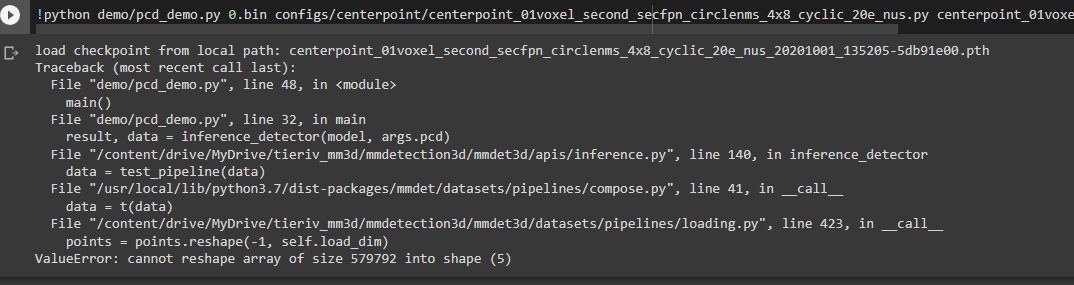 Error for bin file · Issue #1335 · open-mmlab/mmdetection3d · GitHub