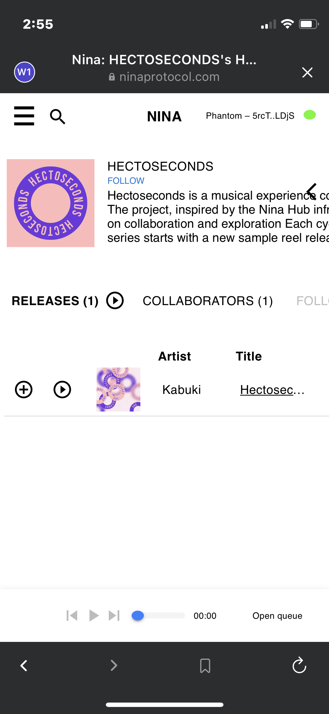 WEB - Hub description overflow mobile · Issue #666 · nina-protocol/nina · GitHub