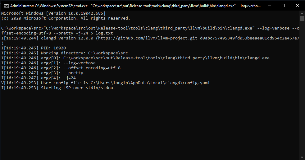clangd is keeping notify indexing and won't stop in Windows with ...