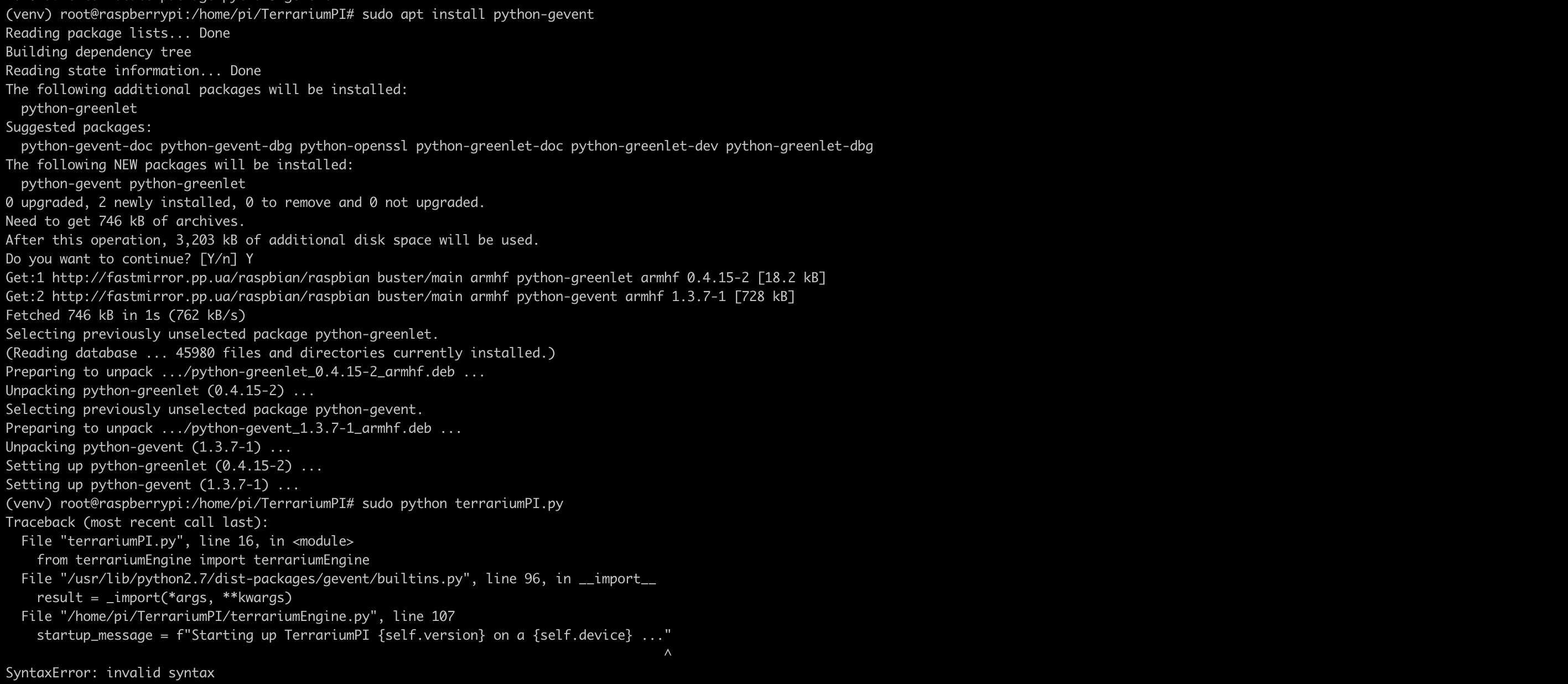 RPI Zero installation · Issue #823 · theyosh/TerrariumPI · GitHub
