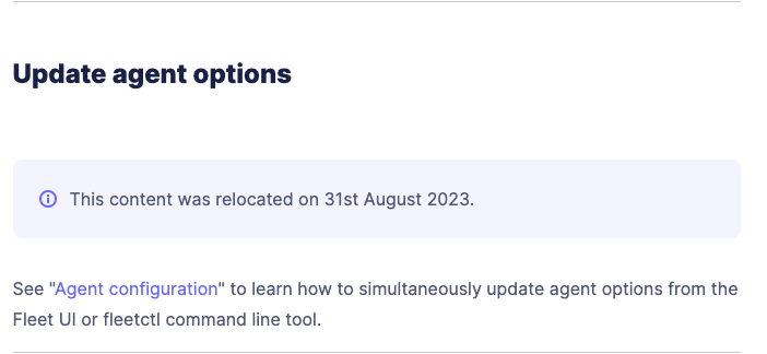 Fleet UI: Link to moved content in the documentation · Issue #14389 · fleetdm/fleet · GitHub
