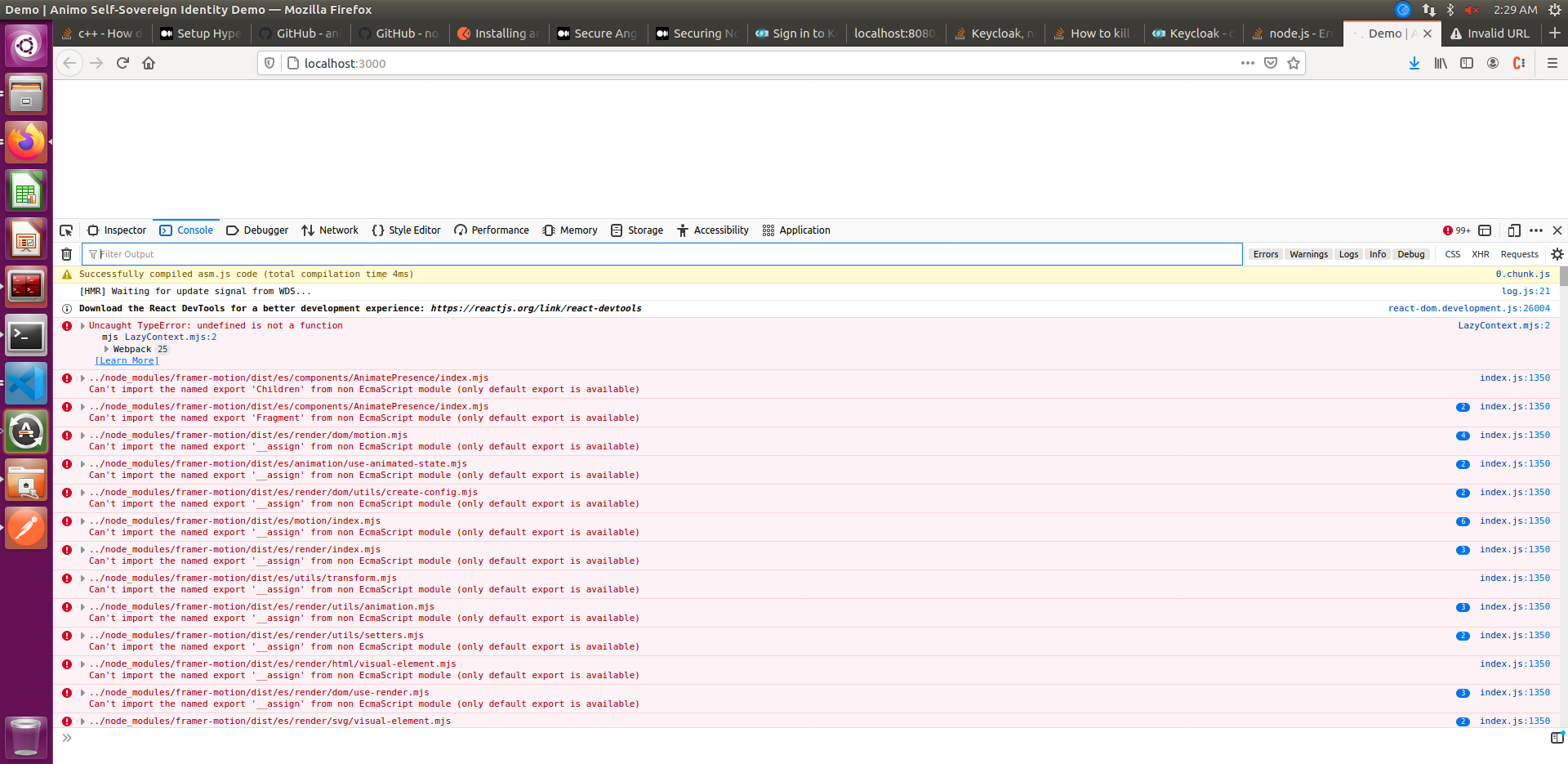 Not able to run Demo on my local system · Issue #27 · animo/animo-demo · GitHub