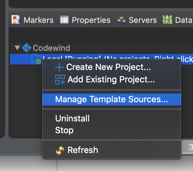 Intellij Manage Template Sources · Issue 985 · Eclipse Archivedcodewind · Github