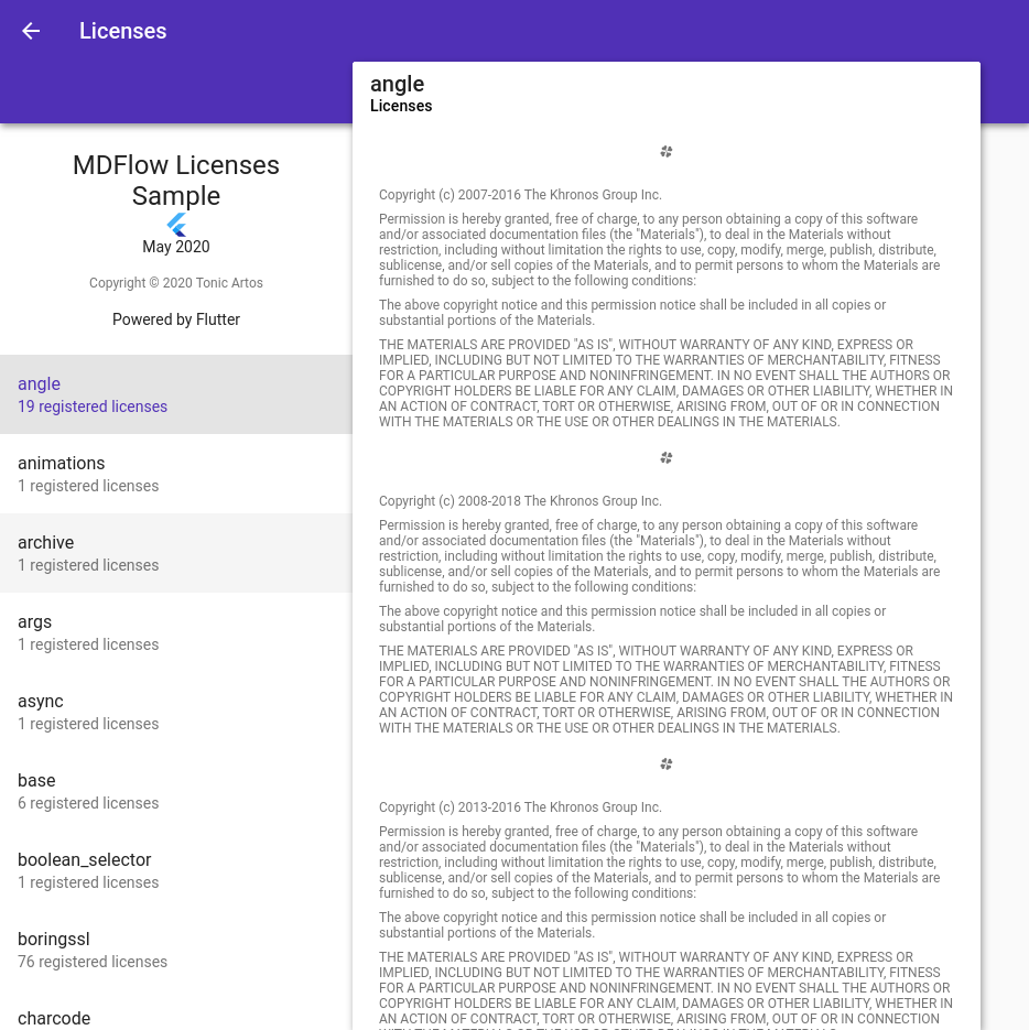 Proposal: New UI for Licenses Page. · Issue #57226 · flutter/flutter ...
