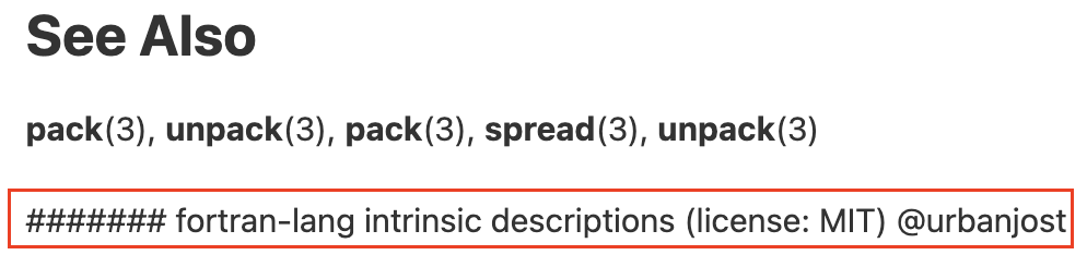 License footers under "Fortran intrinsics" not rendering correctly · Issue #130 · fortran-lang ...