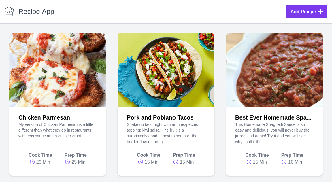 GitHub - shawngiroux/Recipe-App: A generic CRUD recipe app created with ...