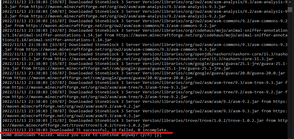 [Bug]: Server installer does not install everything, start.bat closes ...