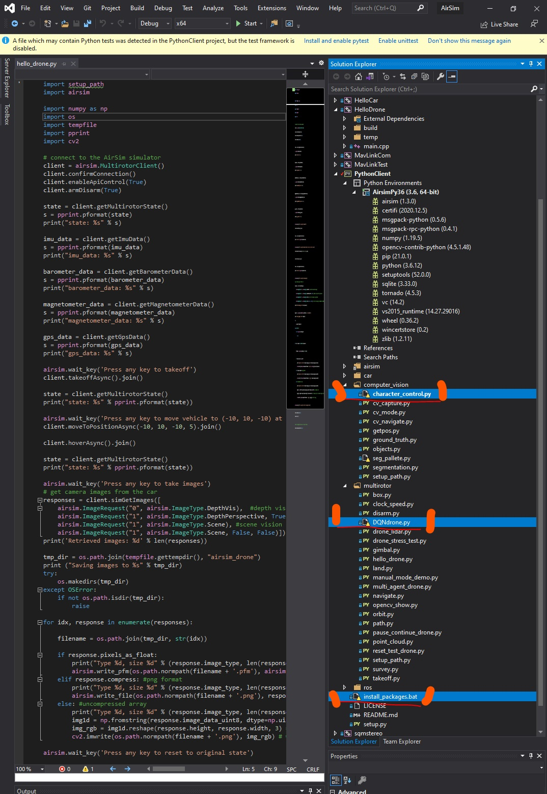 Lost python files when call python API · Issue #3442 · microsoft/AirSim · GitHub