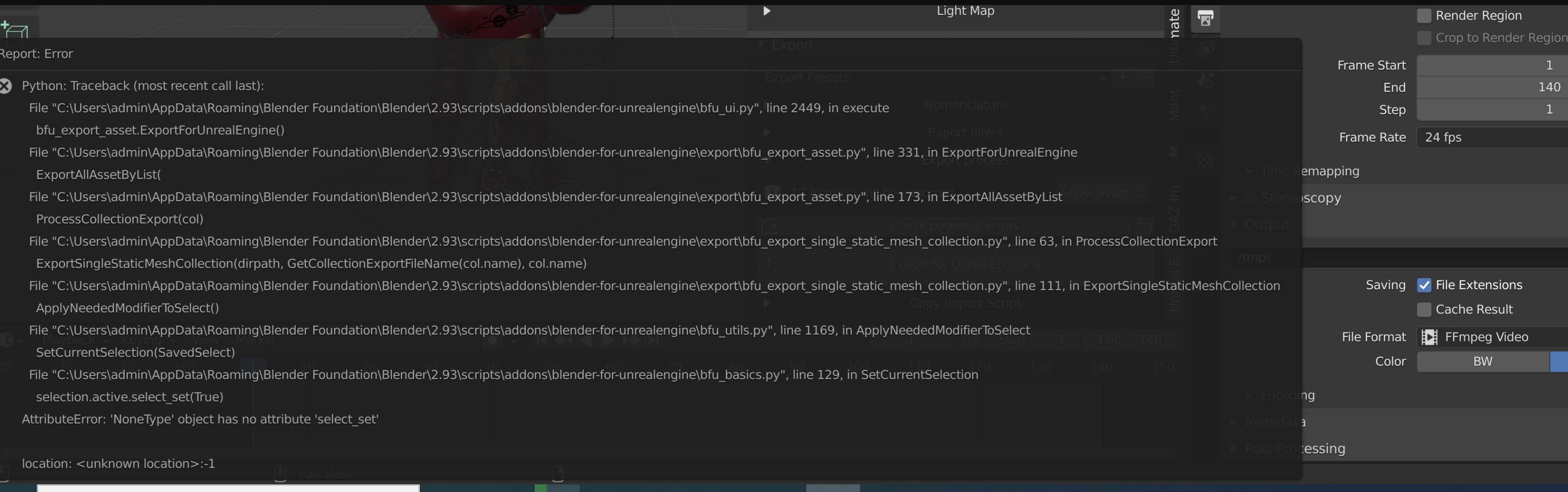 New major error while exporting · Issue #123 · xavier150/Blender-For-UnrealEngine-Addons · GitHub
