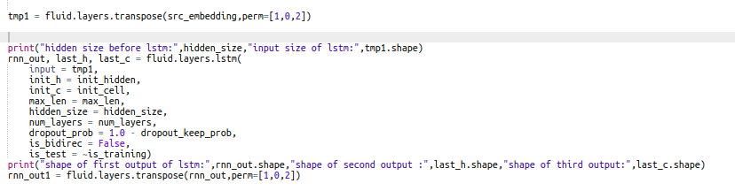 lstm 第一个输出参数 · Issue #2619 · PaddlePaddle/models · GitHub