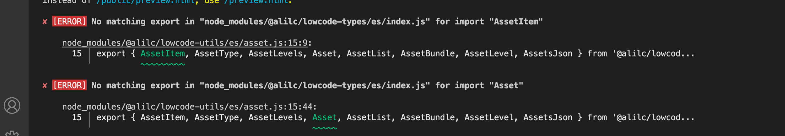 Alilc Lowcode Utils Es Aeeset Js中 Export {xxx Xxx Xxx} From Alilc