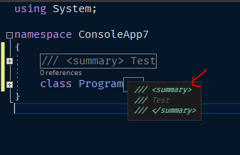 collapsed xml comments should it render tag vs.net 2019? · Issue #54587 · dotnet/roslyn · GitHub