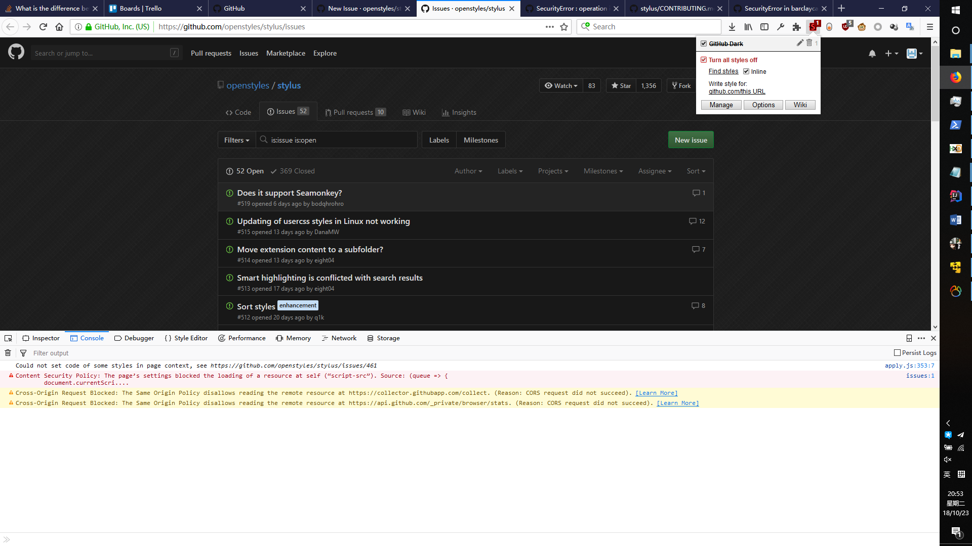 Turn all styles off doesn't work on github.com after refresh · Issue #522 · openstyles/stylus ...