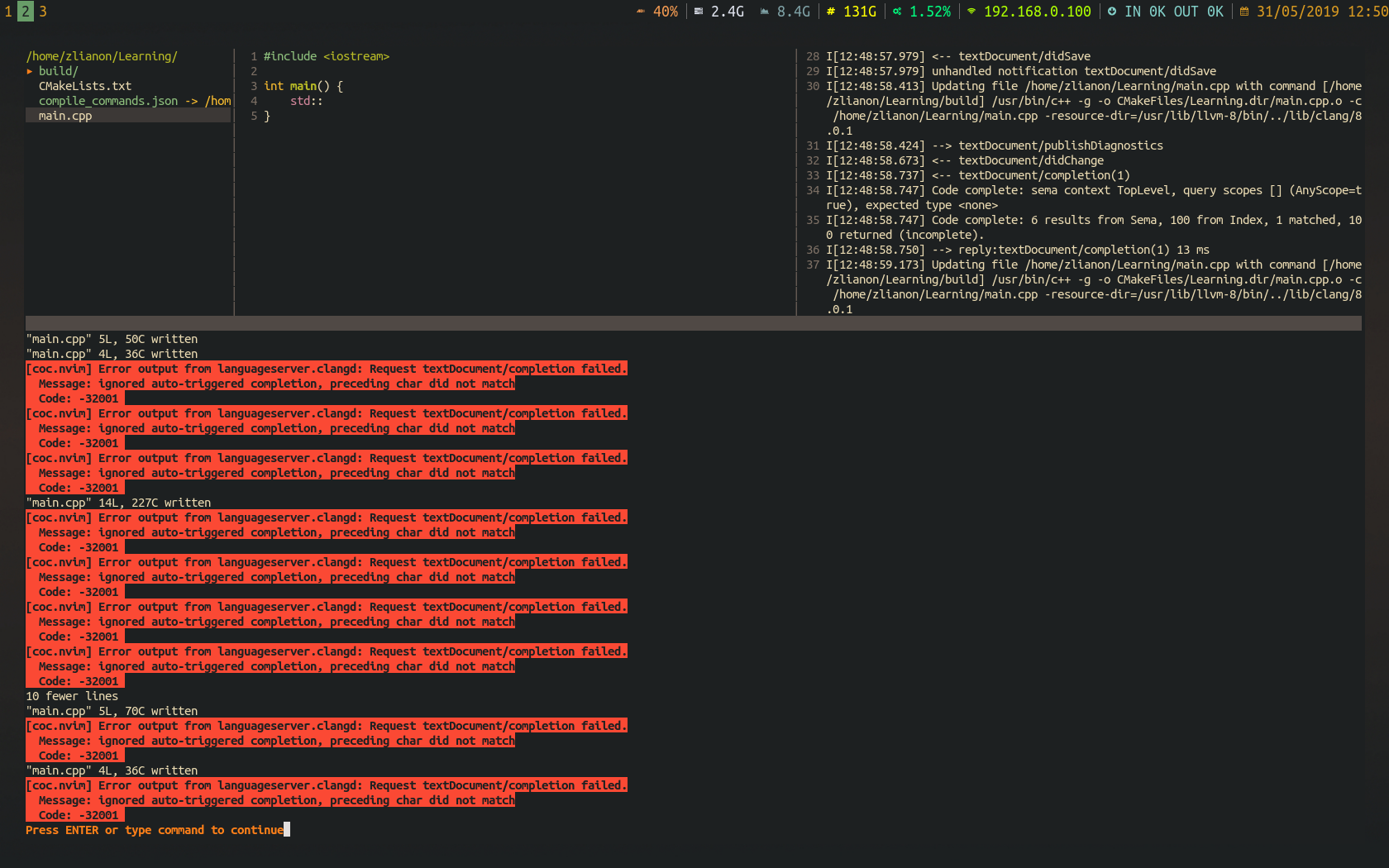 Message: ignored auto-triggered completion, preceding char did not match · Issue #826 · neoclide ...