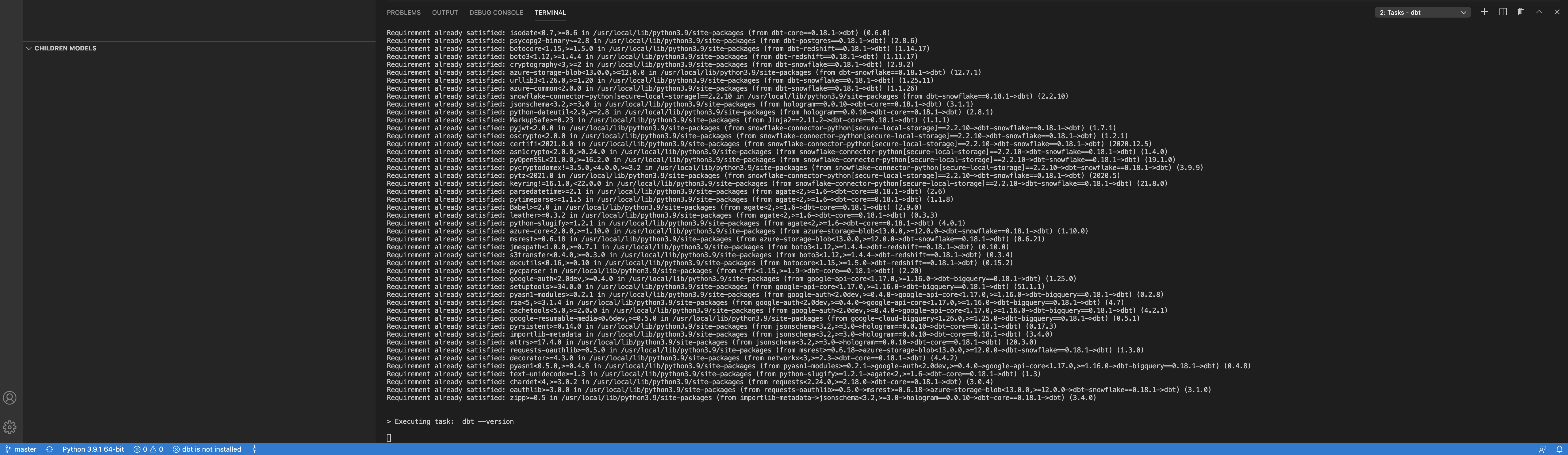 Plugin Fails To Install Dbt · Issue 49 · Altimateaivscode Dbt Power User · Github